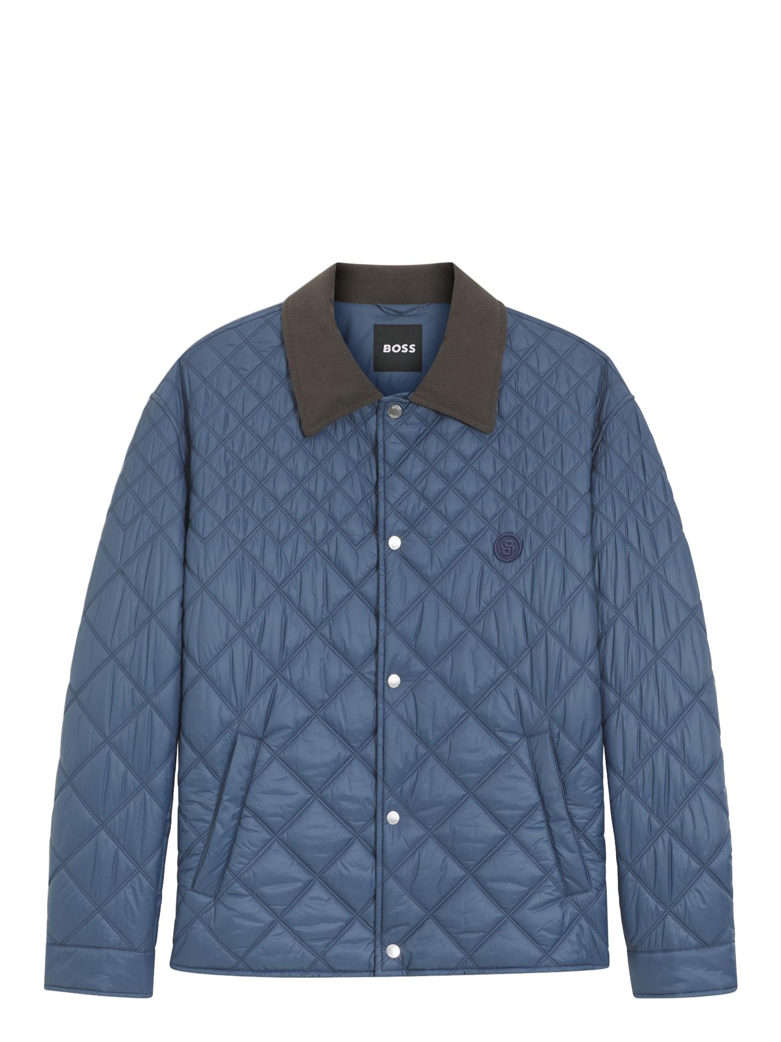 BOSS Water-Repellent Jacket with Mixed Quilting